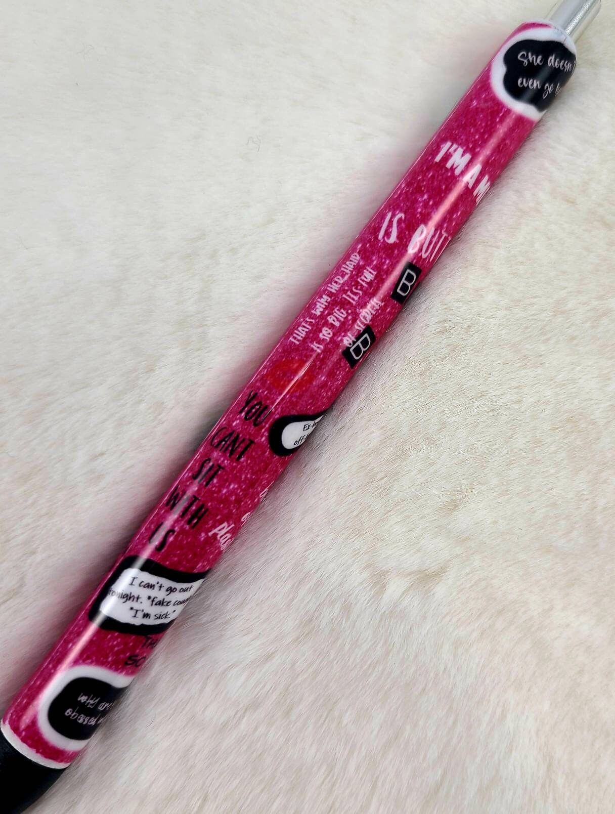 Mean Girls Custom Pen| Glitter Pen| Refillable Pen| Custom Design| Gel ...