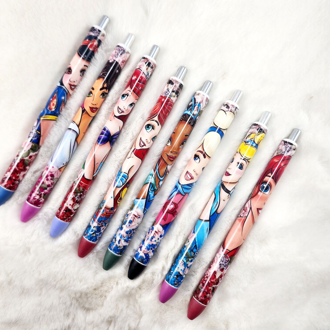 Custom Princess Pen | Glitter Pen| Refillable Pen| Custom Design| Gel ...