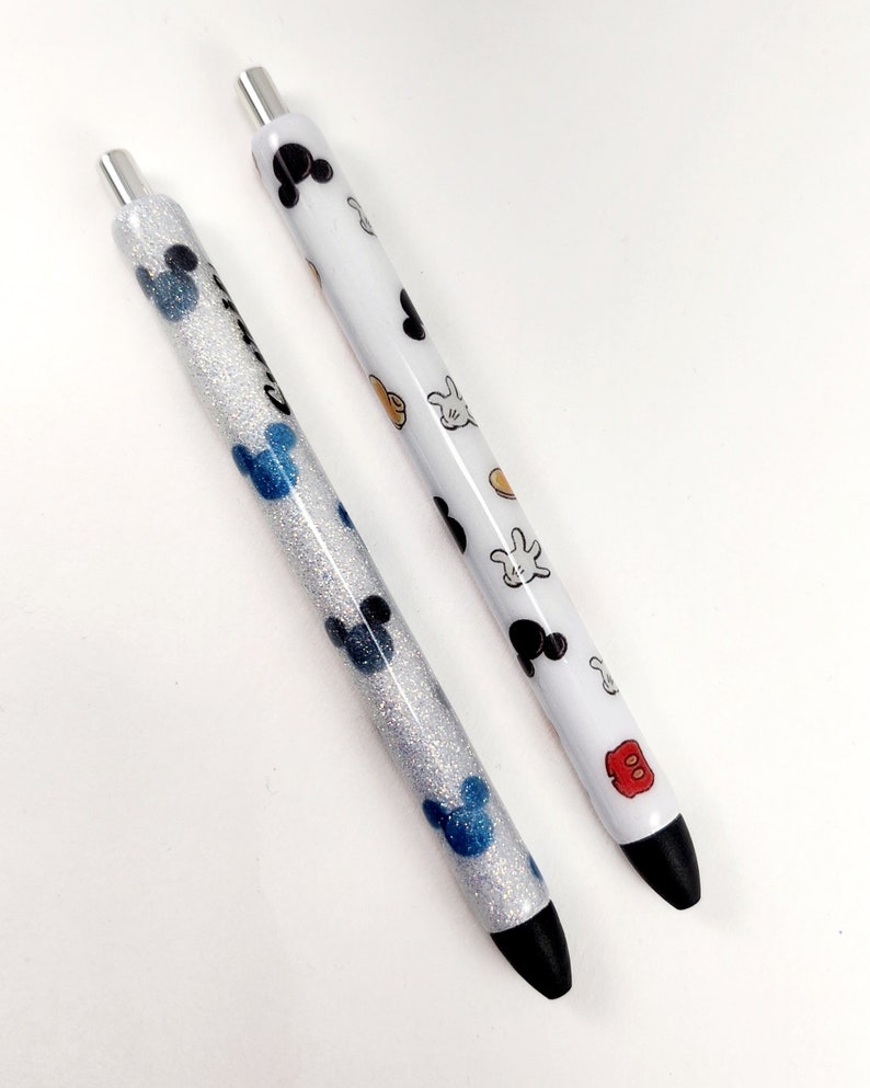 Mickey Custom Pen| Glitter Pen| Refillable Pen| Custom Design| Gel Pen ...