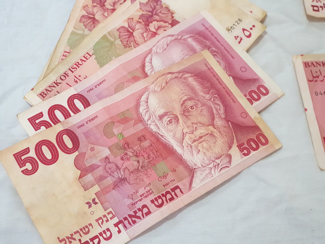 Lot of 6 Israel 500 Old Shekel Banknote 1982 Rare | Etsy