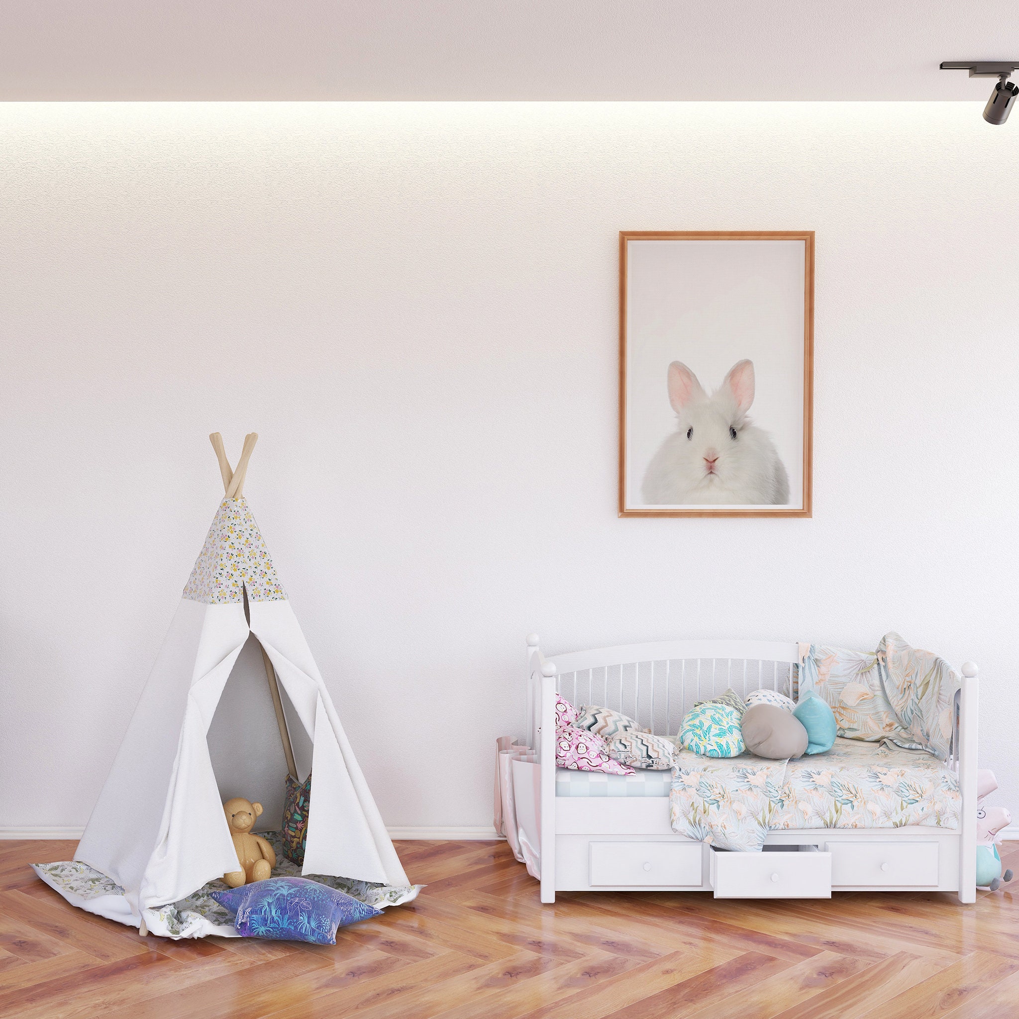 Baby Rabbit Print Kids Room Decor Digital Prints Bunny - Etsy