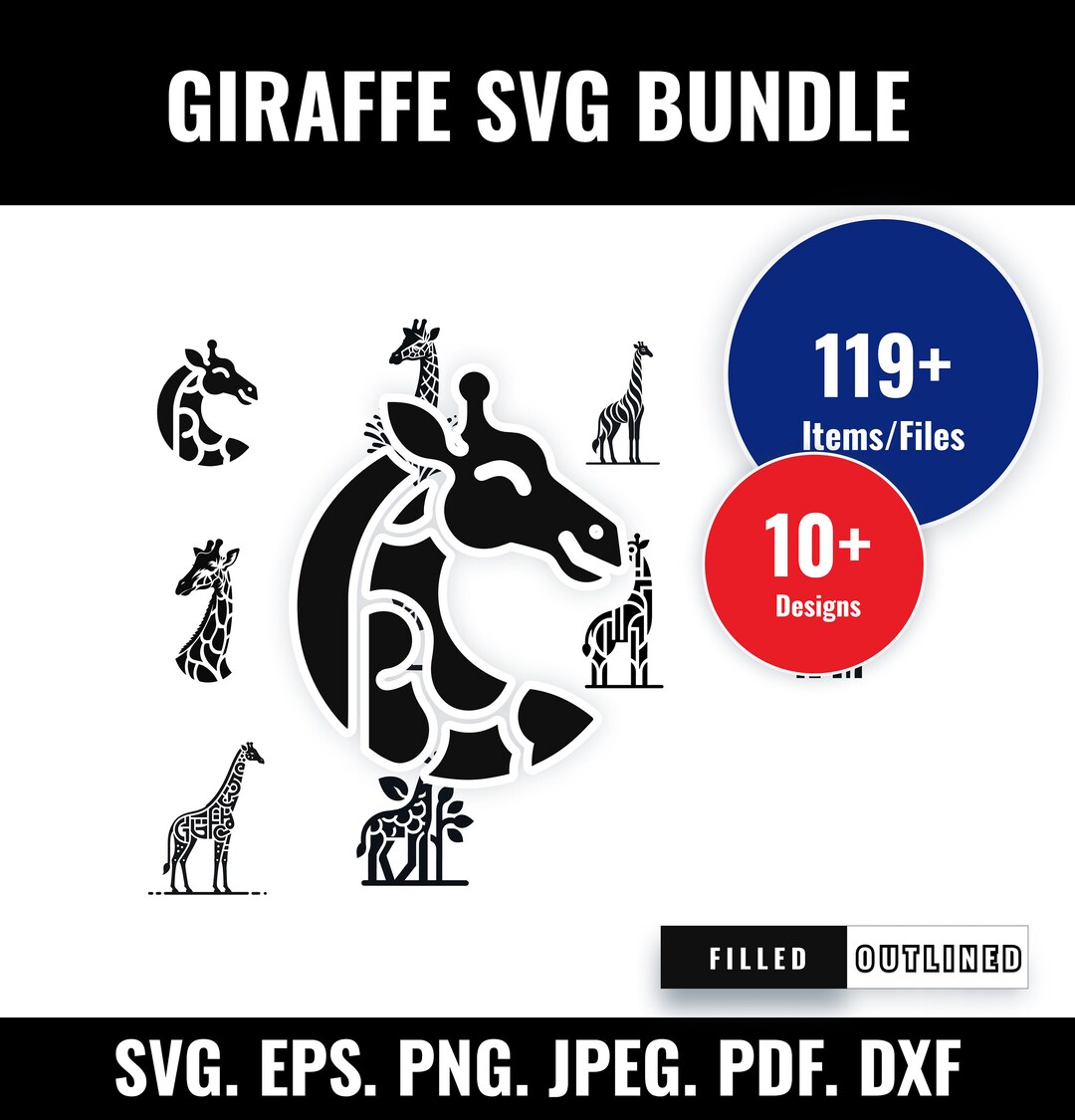 Giraffe SVG Bundle, Forest Animal Svg, Svg Files for Cricut, Laser ...