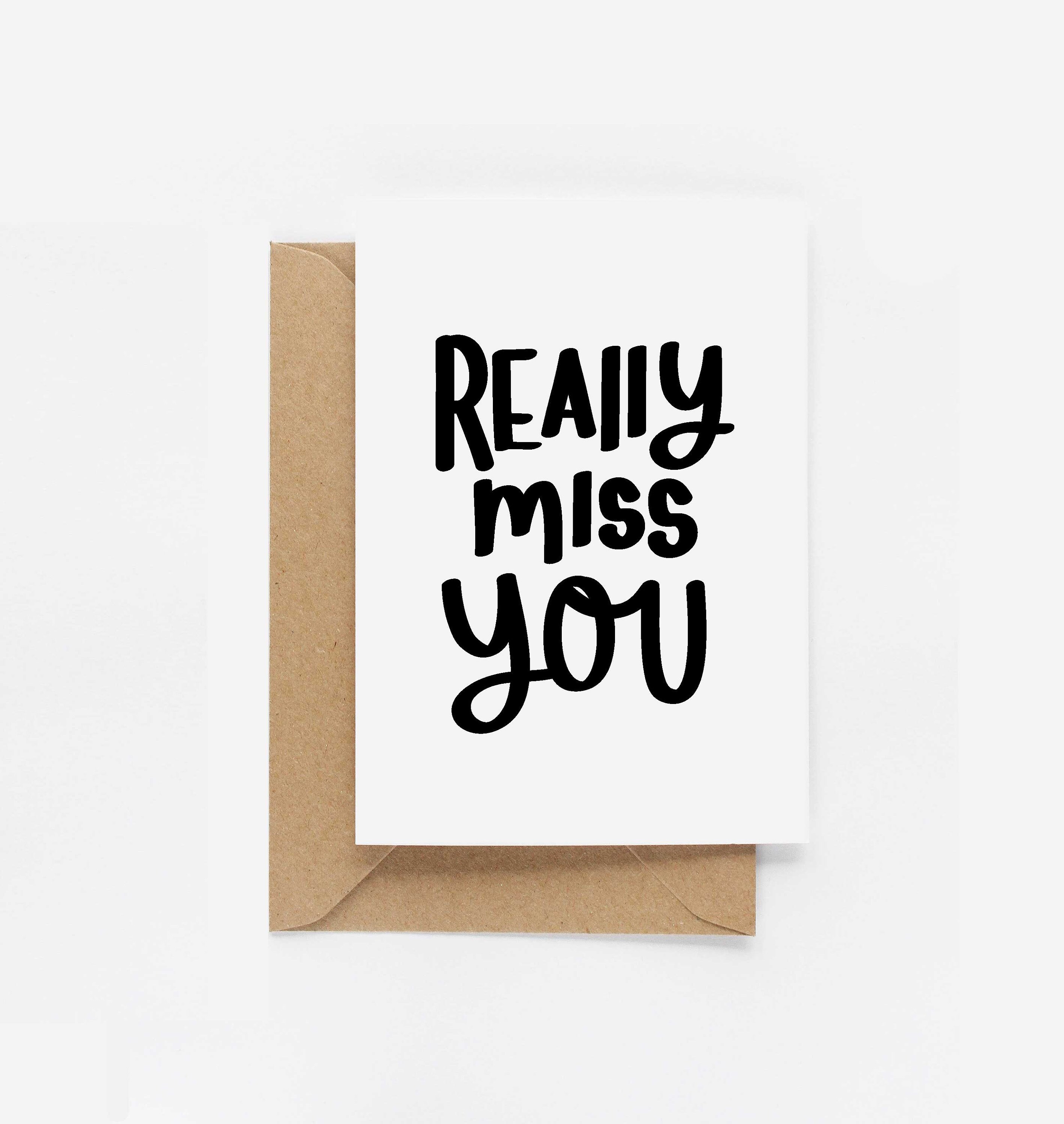 A6 Greetings Card I miss you so much It actually hurts Paper & Party ...