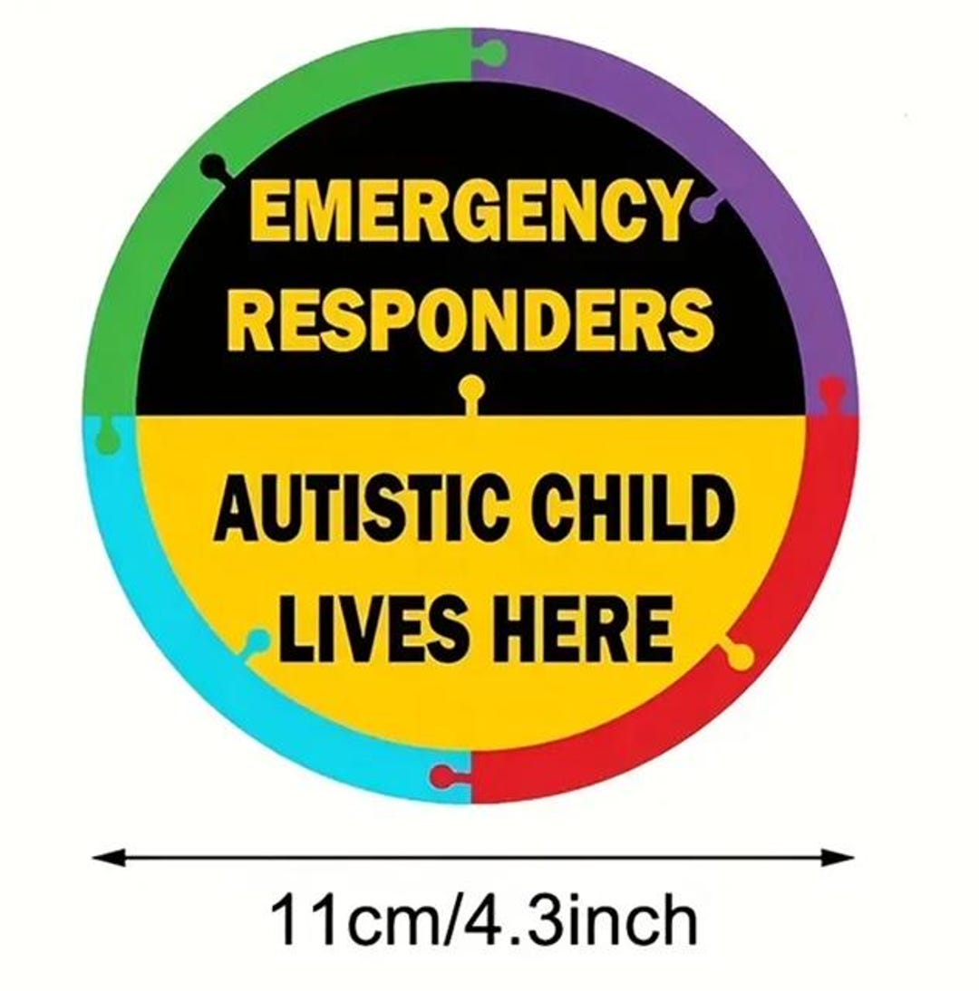 ASD Alert Emergency First Responders Sticker - Etsy