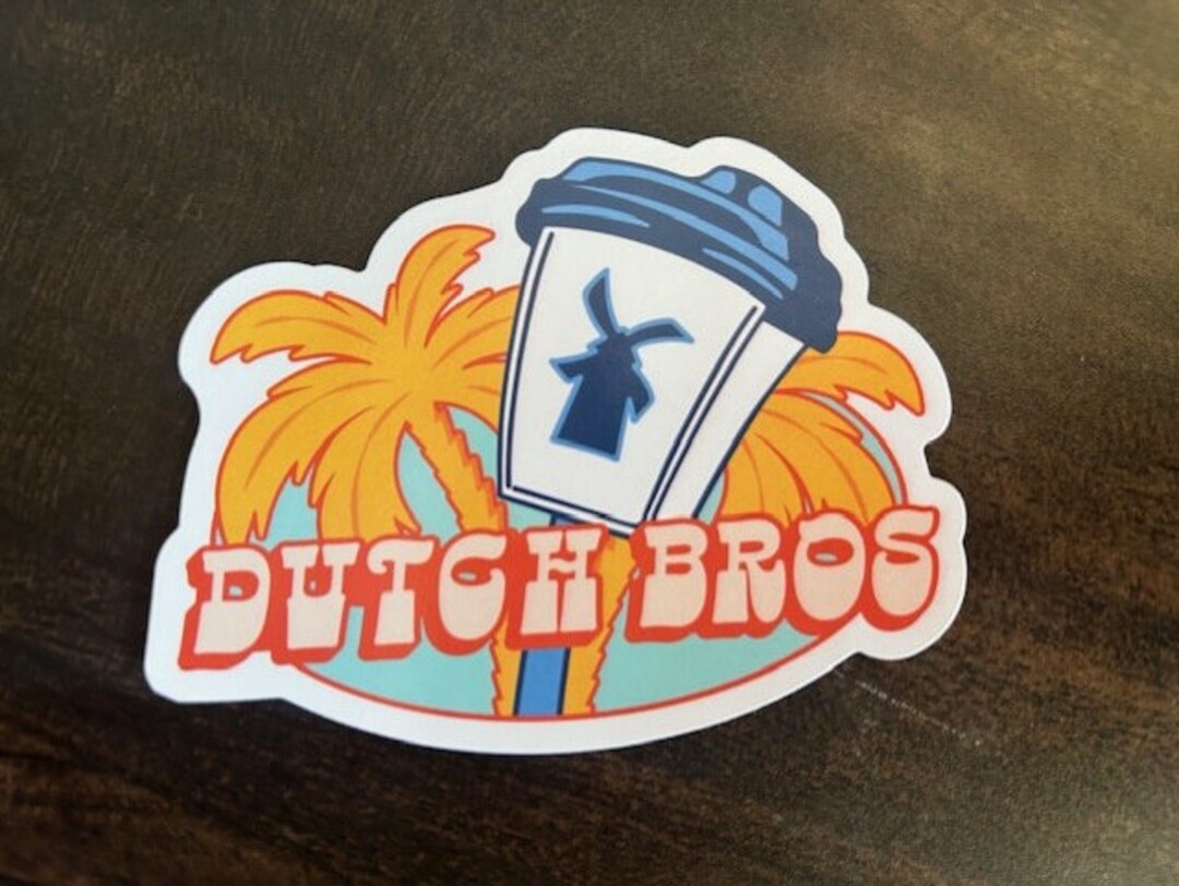 Dutch Bros Palm Trees and Cup Sticker Released June 2024 - Etsy