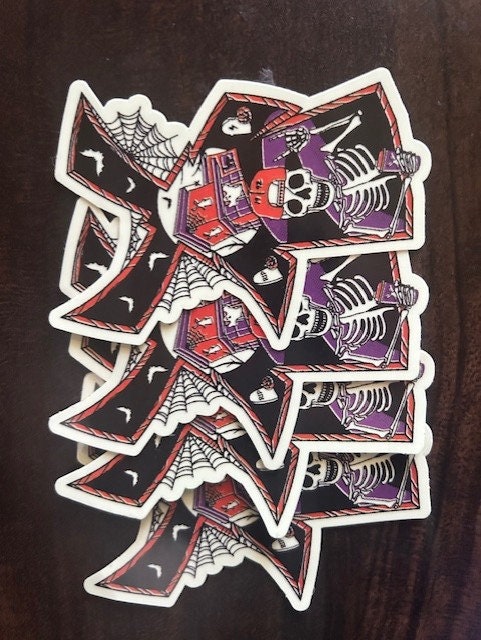 Dutch Glow Skeleton Windmill Sticker October 2023 - Etsy