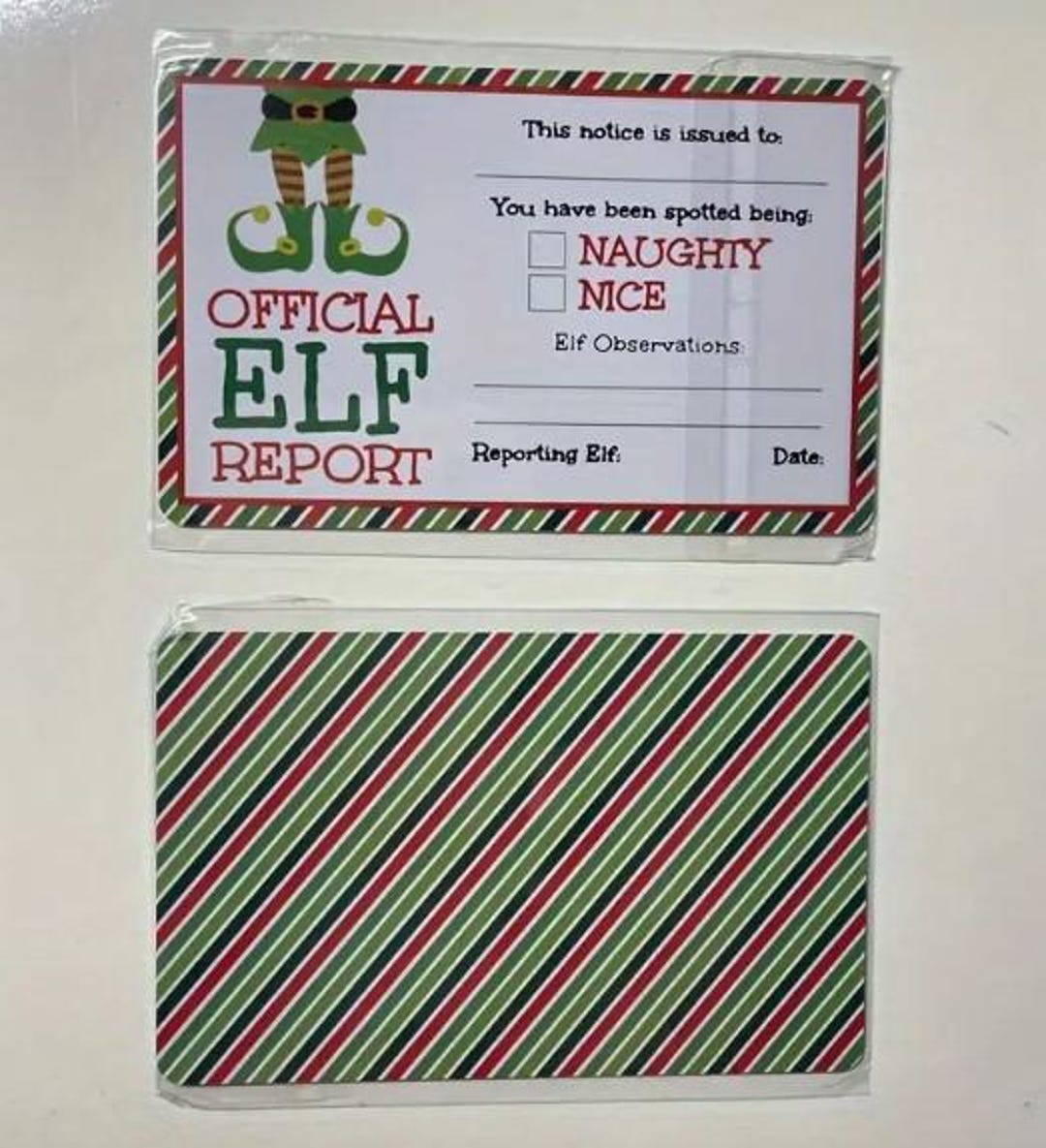 Official Elf Report Card - Etsy