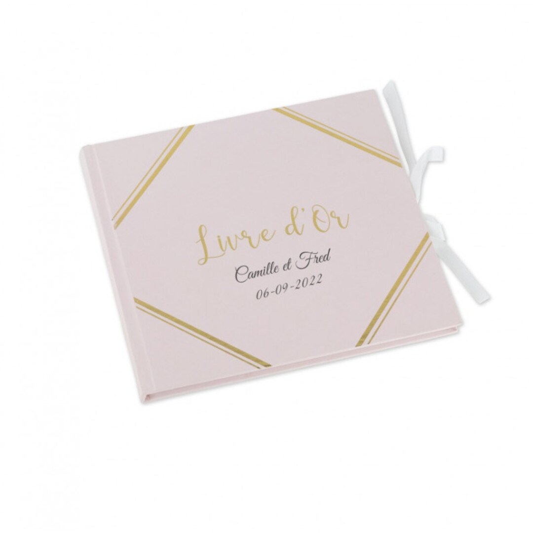 The Powdered Rose Gold and Gold Book (customizable) - Etsy