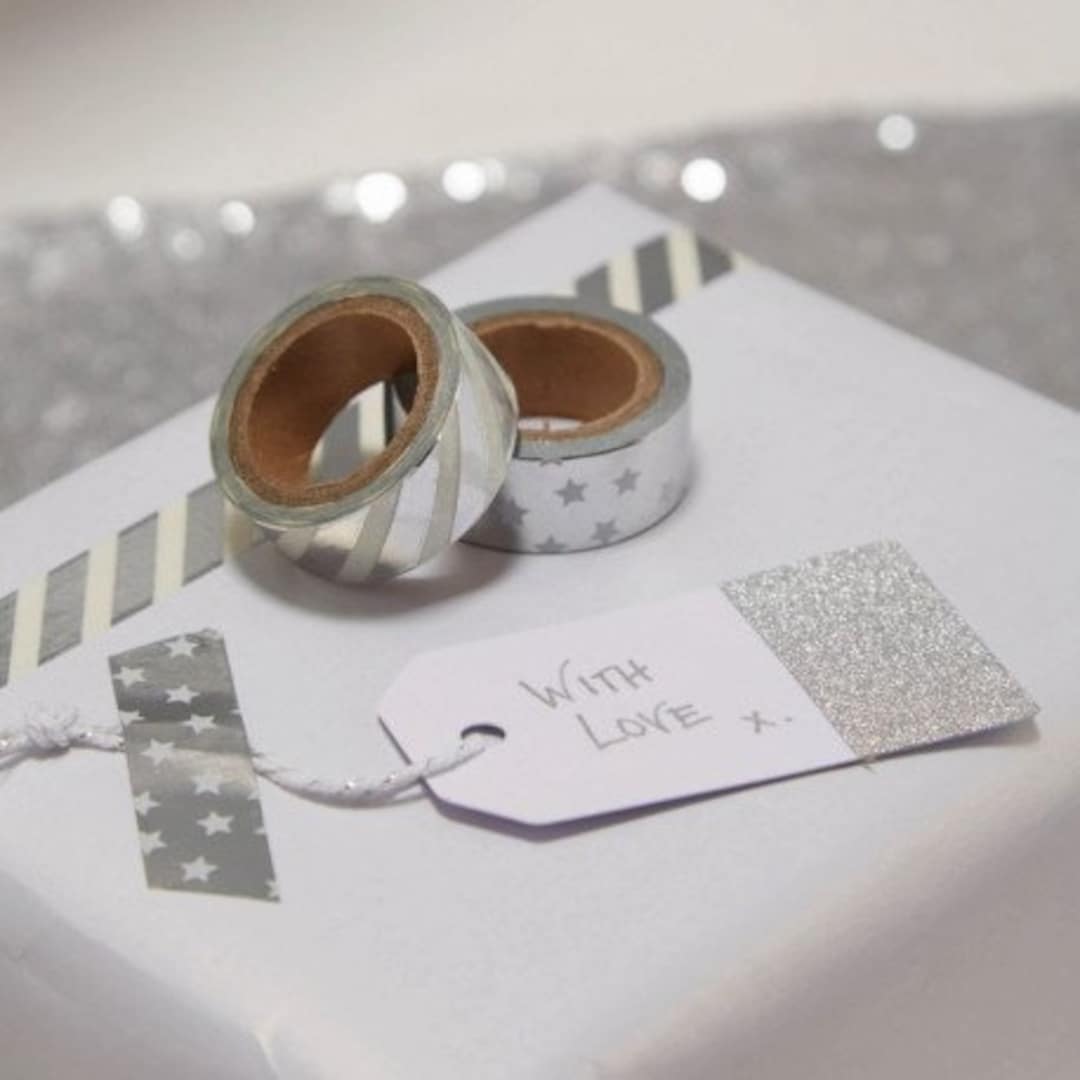 The 10 Silver Tag Labels - Etsy