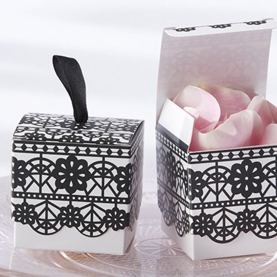 Black Lace Box (x24) - Etsy