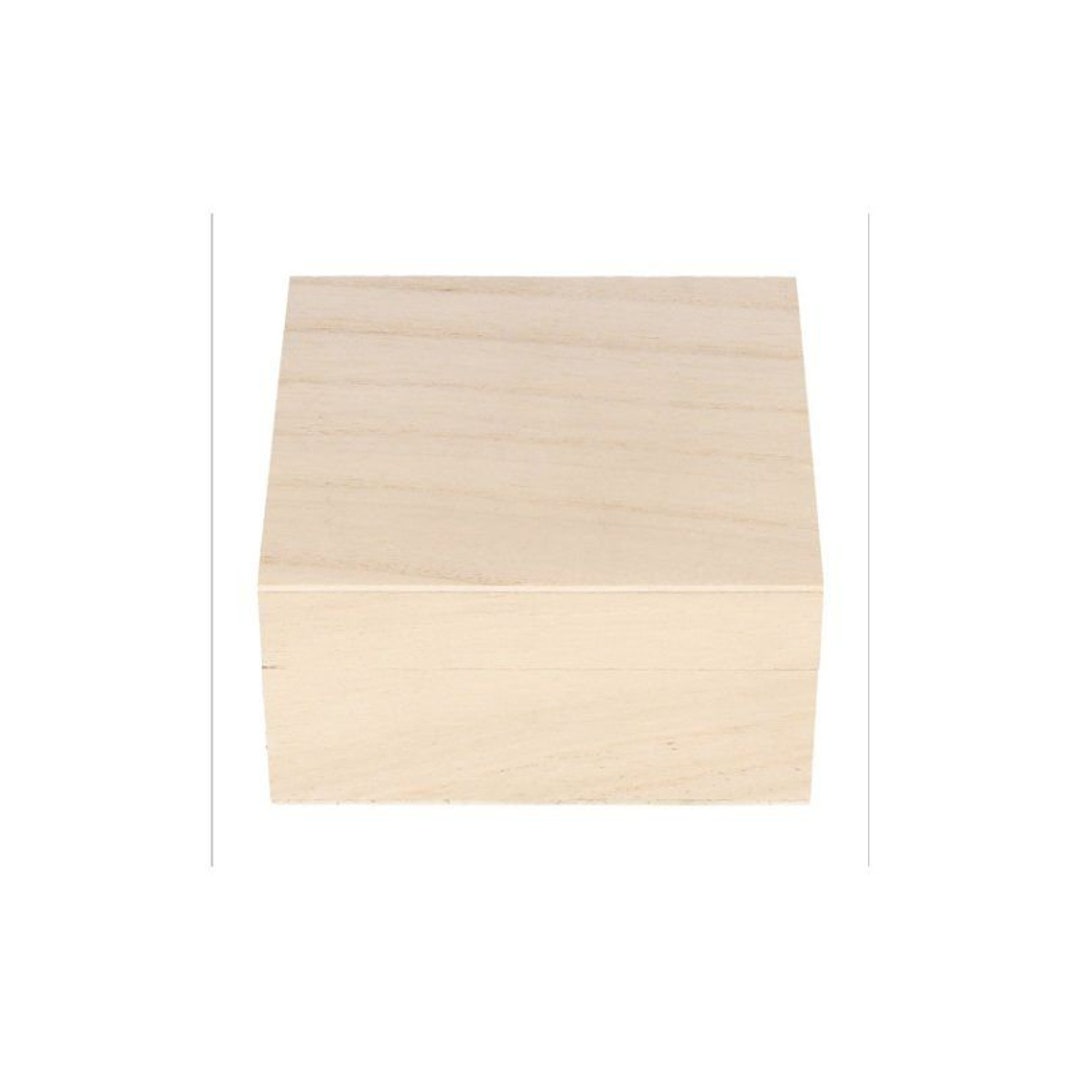 The Square Wooden Box 10 X 10 X 5 Cm for Jewelry or Wedding Rings - Etsy