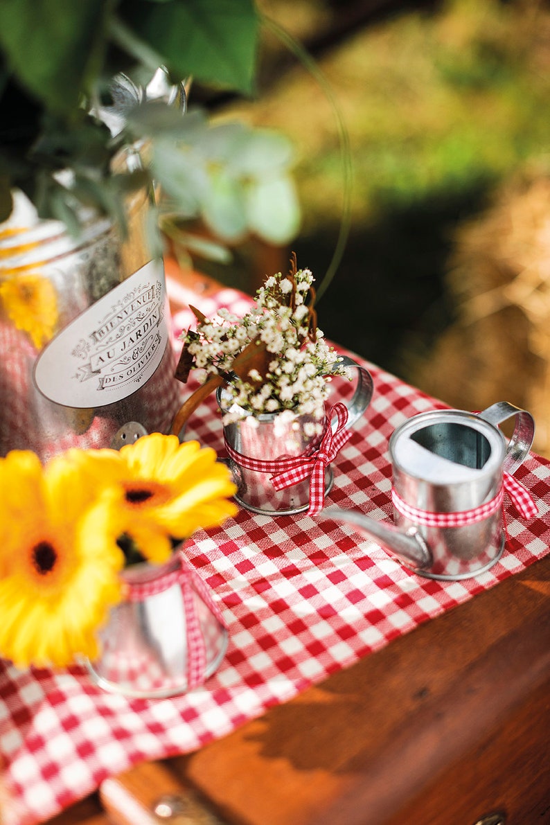 The red vichy table path | Etsy
