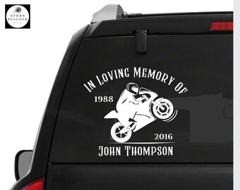 In Memory of Decal - Etsy