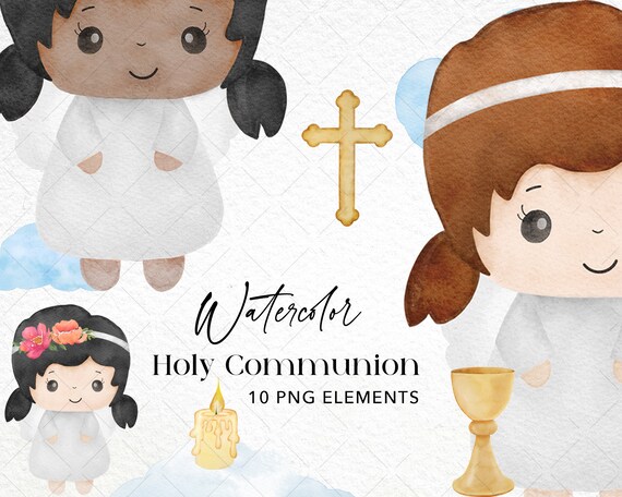 Holy Communion Clipart Cute Angel Clipart Baby Angel - Etsy