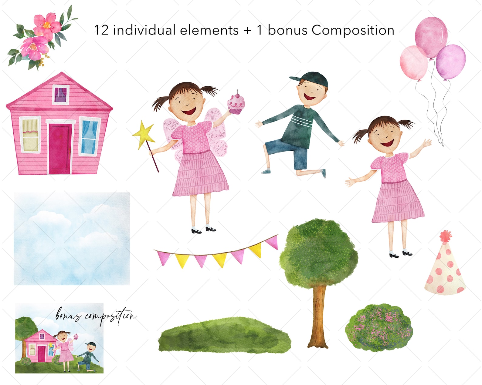 Pinkalicious Clipart - Watercolor Pinkalicious - Pinkalicious Birthday ...