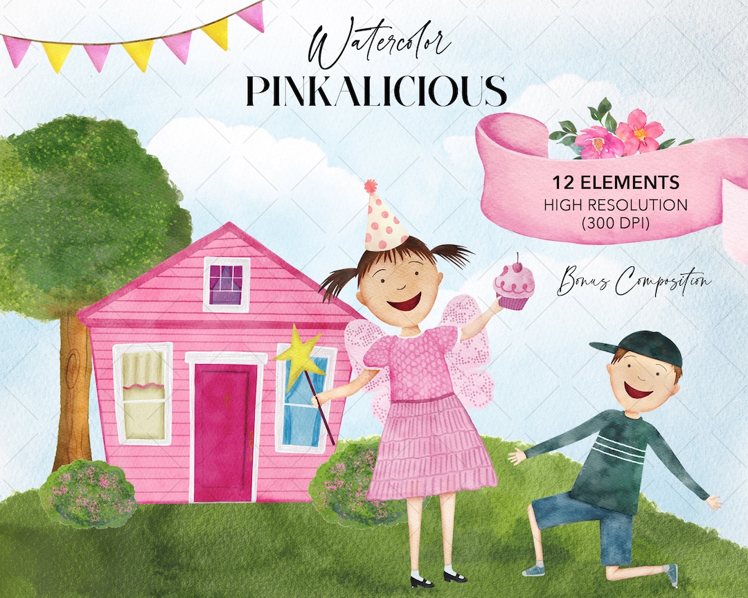 Pinkalicious Clipart - Watercolor Pinkalicious - Pinkalicious Birthday ...