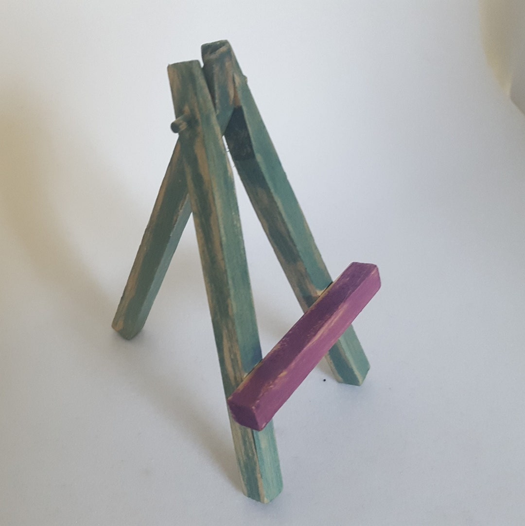 Hand Painted Mini Wooden Easels Set of 2 - Etsy