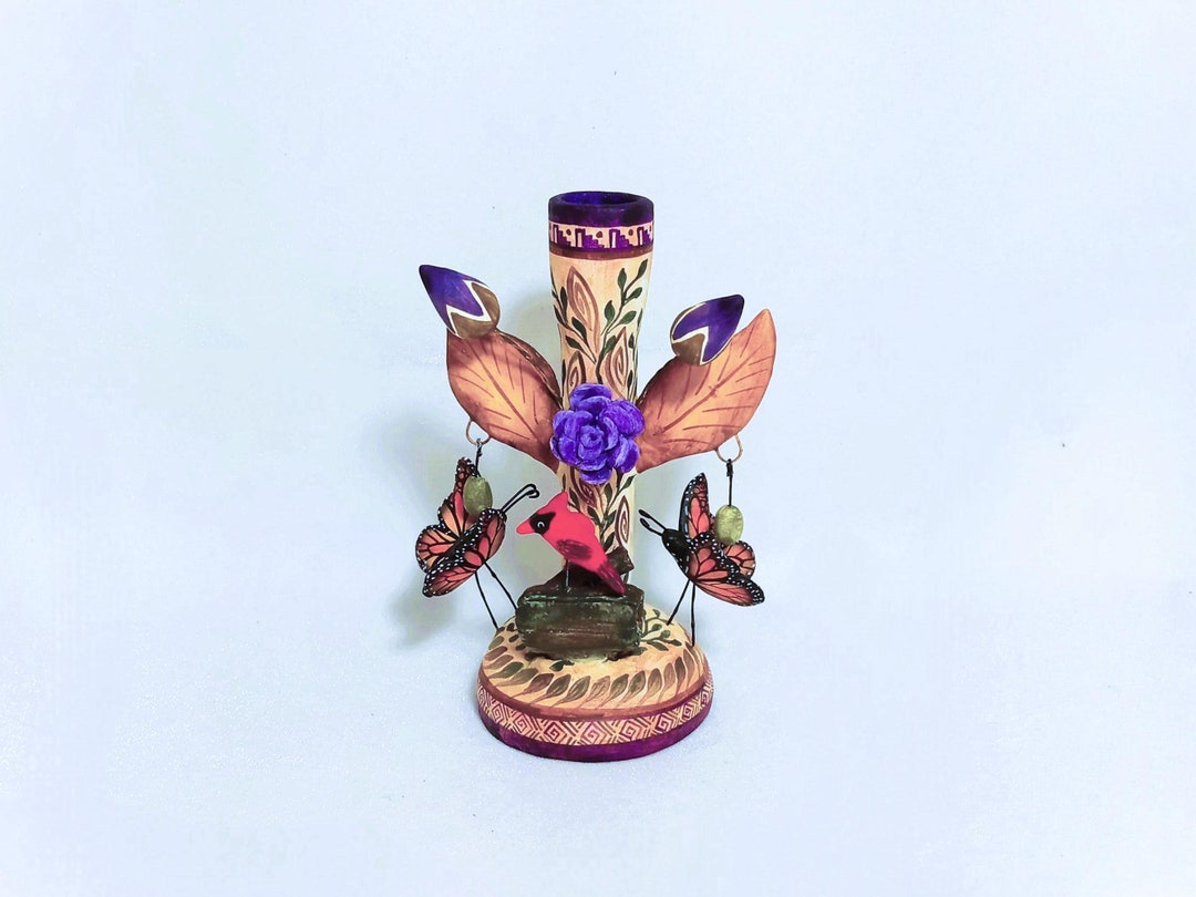 Arbol De Vida, With a Cardinal Bird & Monarch Butterflies - Etsy