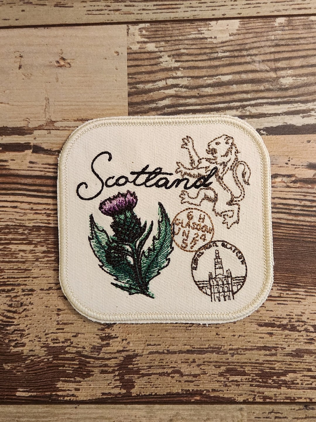 Passport Scotland, Iron on Patch, Sew on Patch, Embroidery, Patch ...