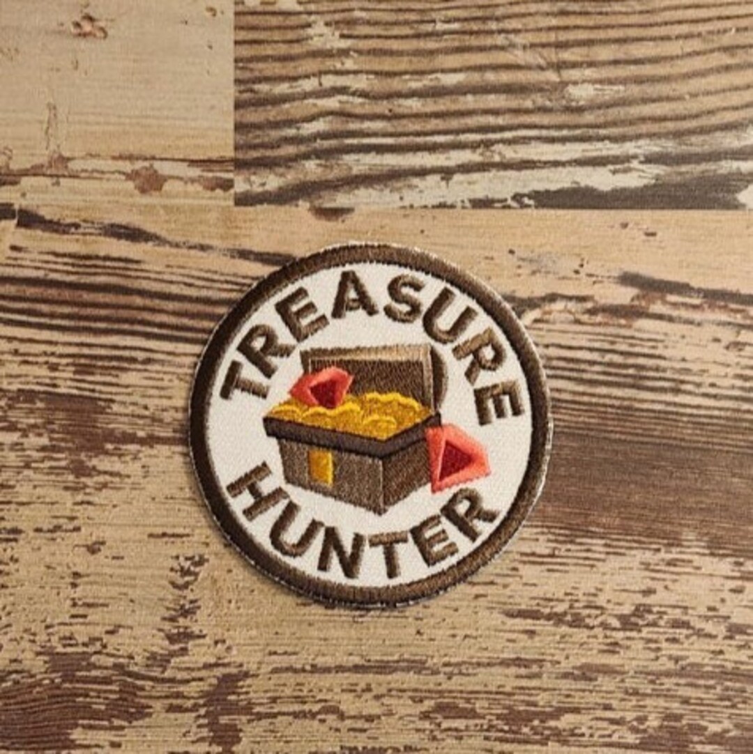 Treasure Hunter, Iron on Patch, Sew on Patch, Embroidery, Patch ...