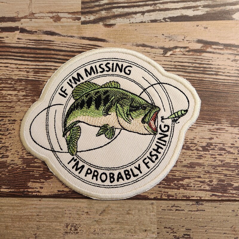 Fishing Applique - Etsy