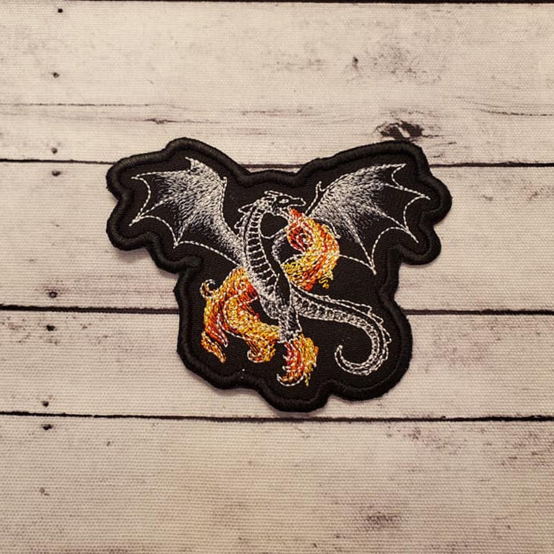 Dragon Midnight Magic Embroidered Patch - Iron On/sew on - USA Made - Etsy