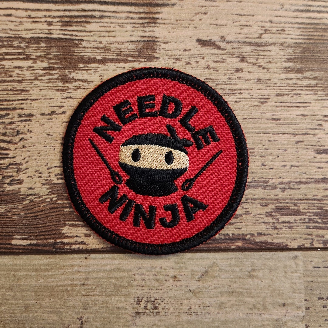 Needle Ninja, Iron on Patch, Sew on Patch, Embroidery, Patch, Applique ...