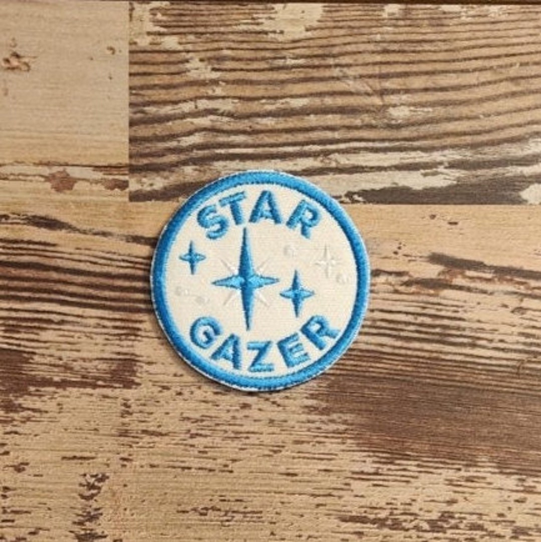 Star Gazer, Iron on Patch, Sew on Patch, Embroidery, Patch, Applique ...