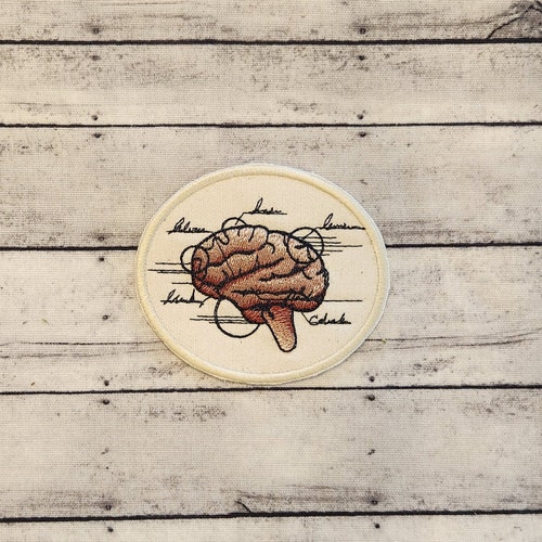 Brain Cerebrum Patch Iron on Patchfunny Embroidery Patch - Etsy