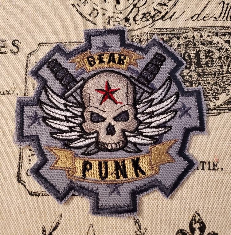 Gear Punk, Iron on Patch, Sew On Patch, Embroidery, Patch, Applique ...
