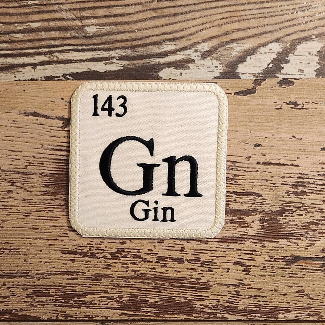 Periodic Gin Patch, Iron on Patch, Sew on Patch, Embroidery, Patch ...