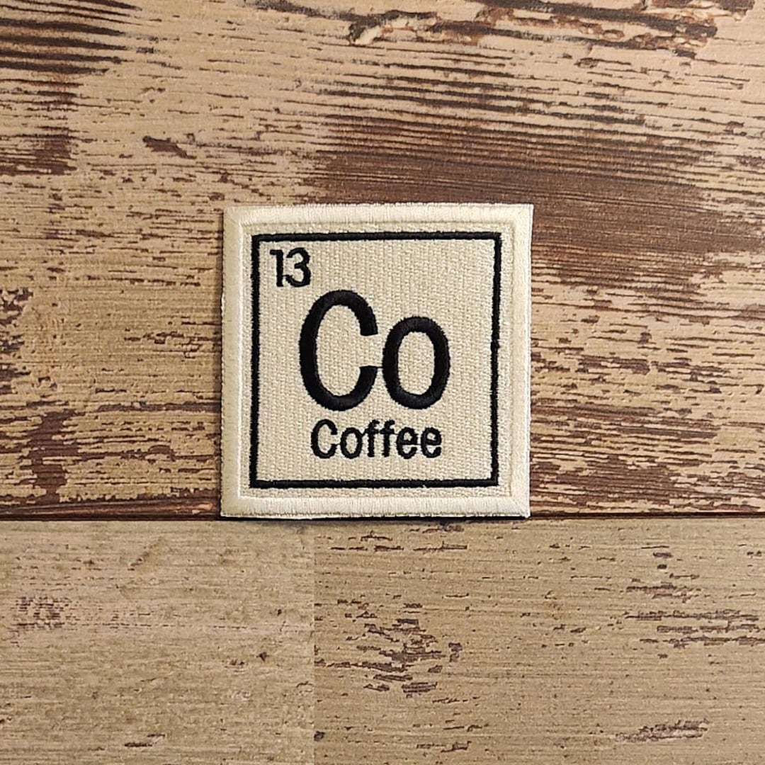 Periodic Coffee Patch: Iron On, Sew on Embroidery Applique - Etsy