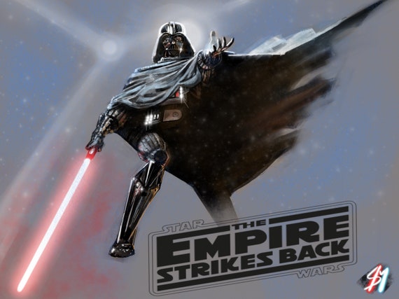 Darth Vader After Tom Jungs ESB Poster | Etsy