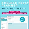 Ultimate College Application Planner Printable, Written by an ...