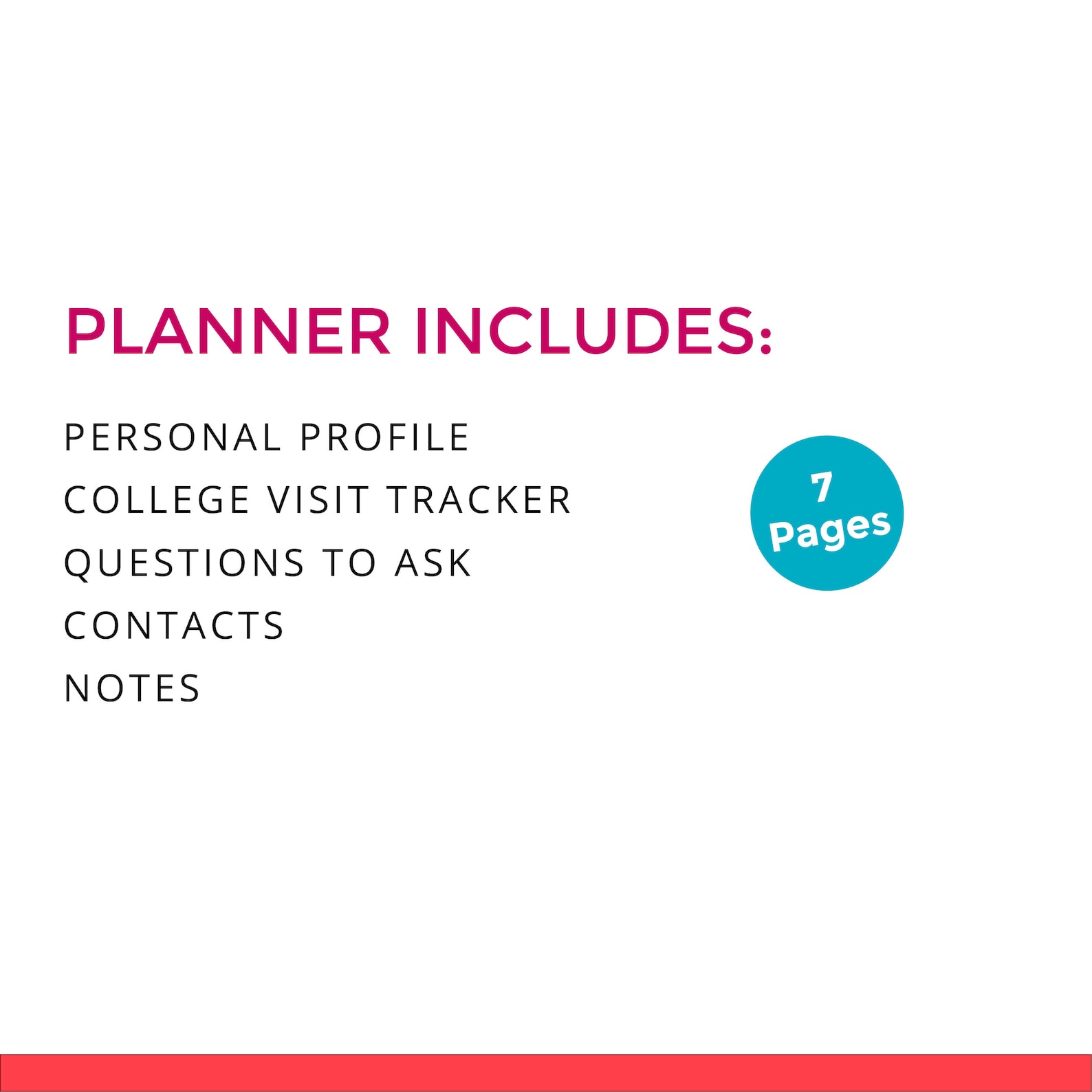College Visit Planner Printable | Planning Your College Tour Schedule ...