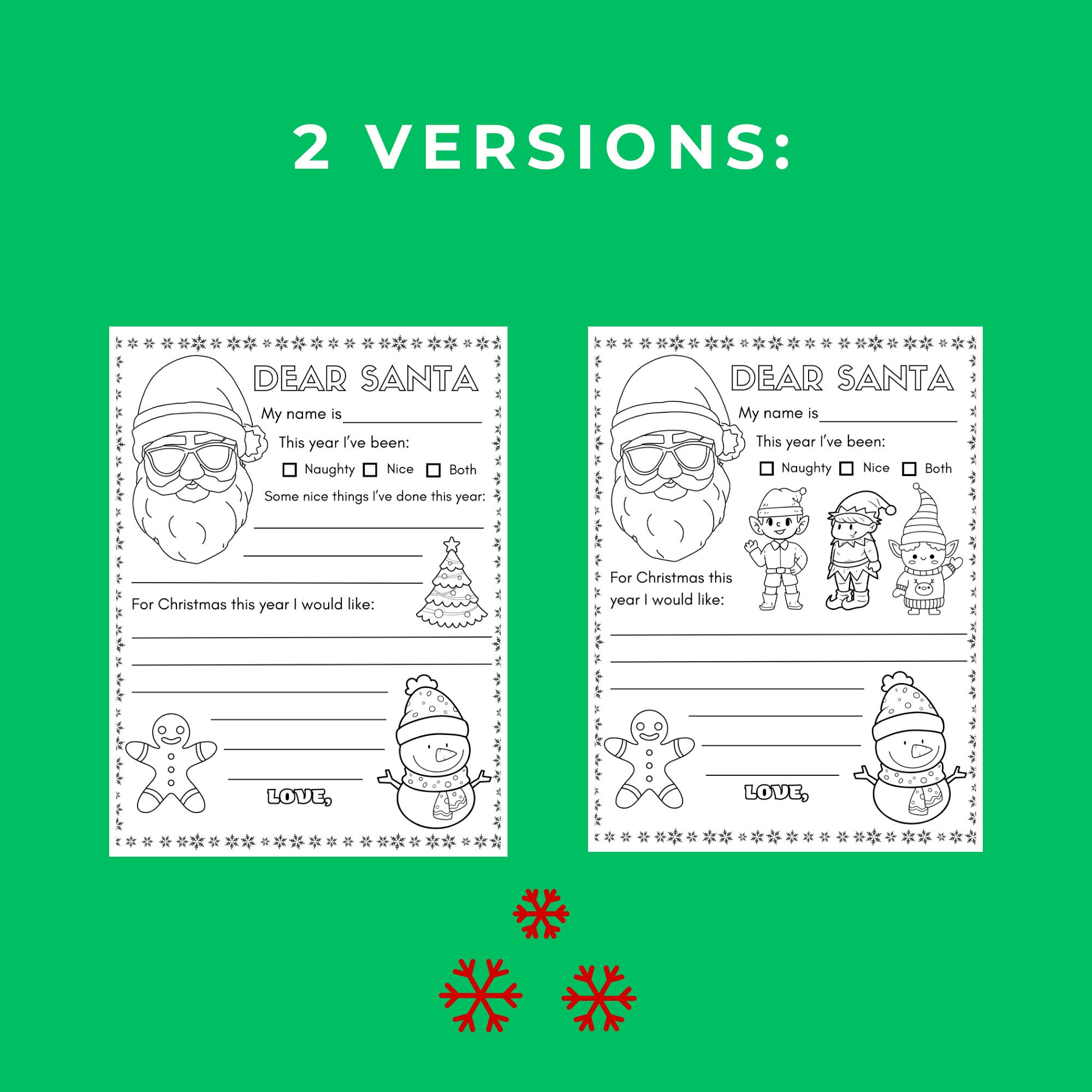 Letter to Santa Coloring Page Printable Santa Claus Letter Coloring ...