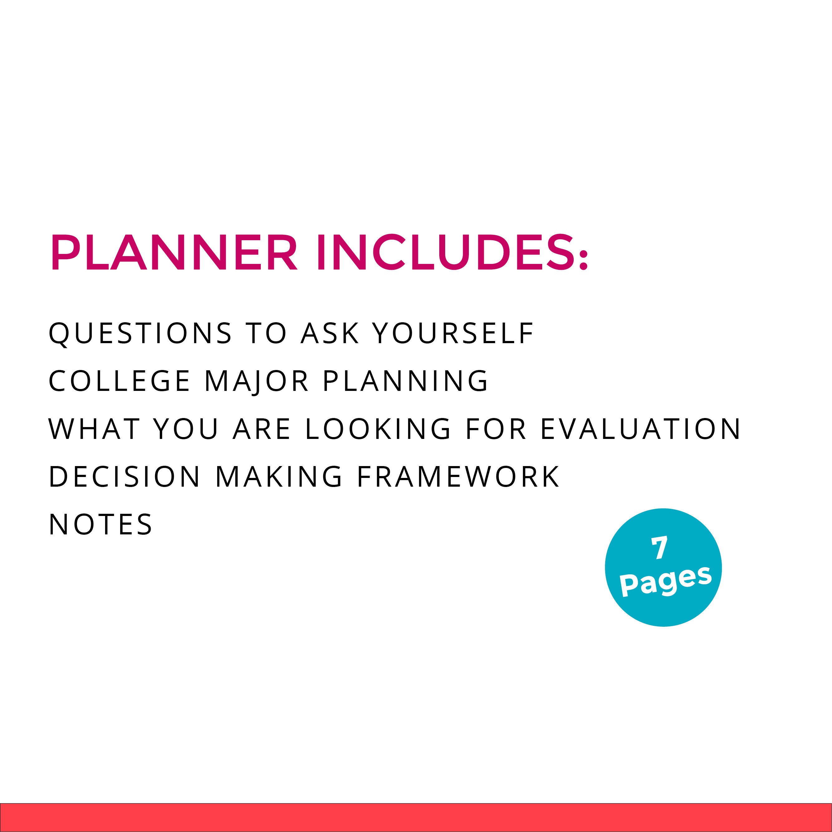 College Decision Making Planner Printable, Written by an Admissions ...