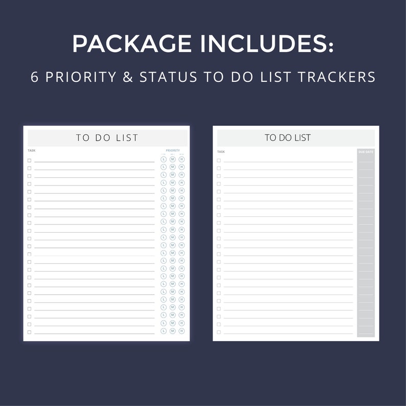 Priority to Do List Printable, Low Medium High Priority Tasks ...