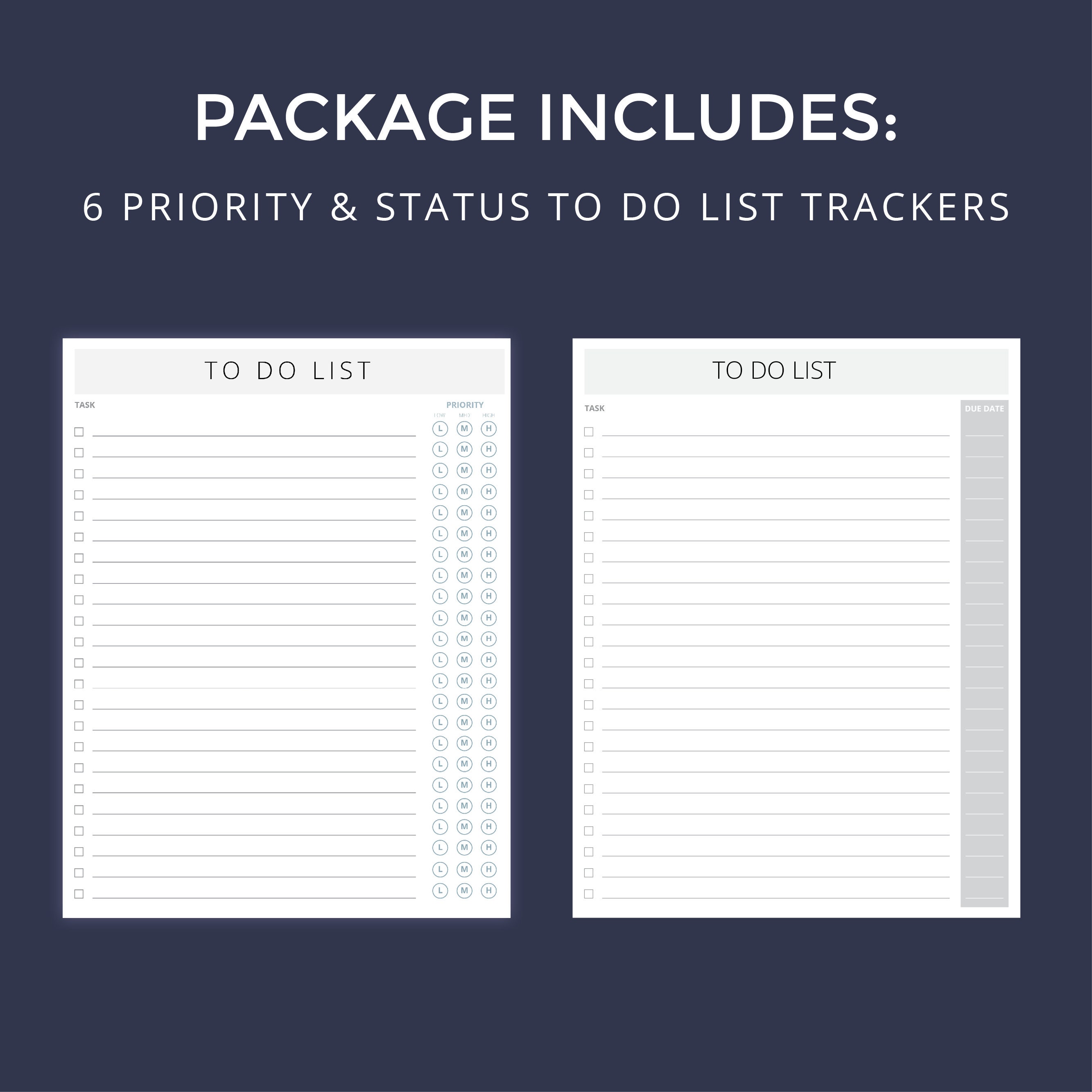 Priority to Do List Printable, Low Medium High Priority Tasks ...
