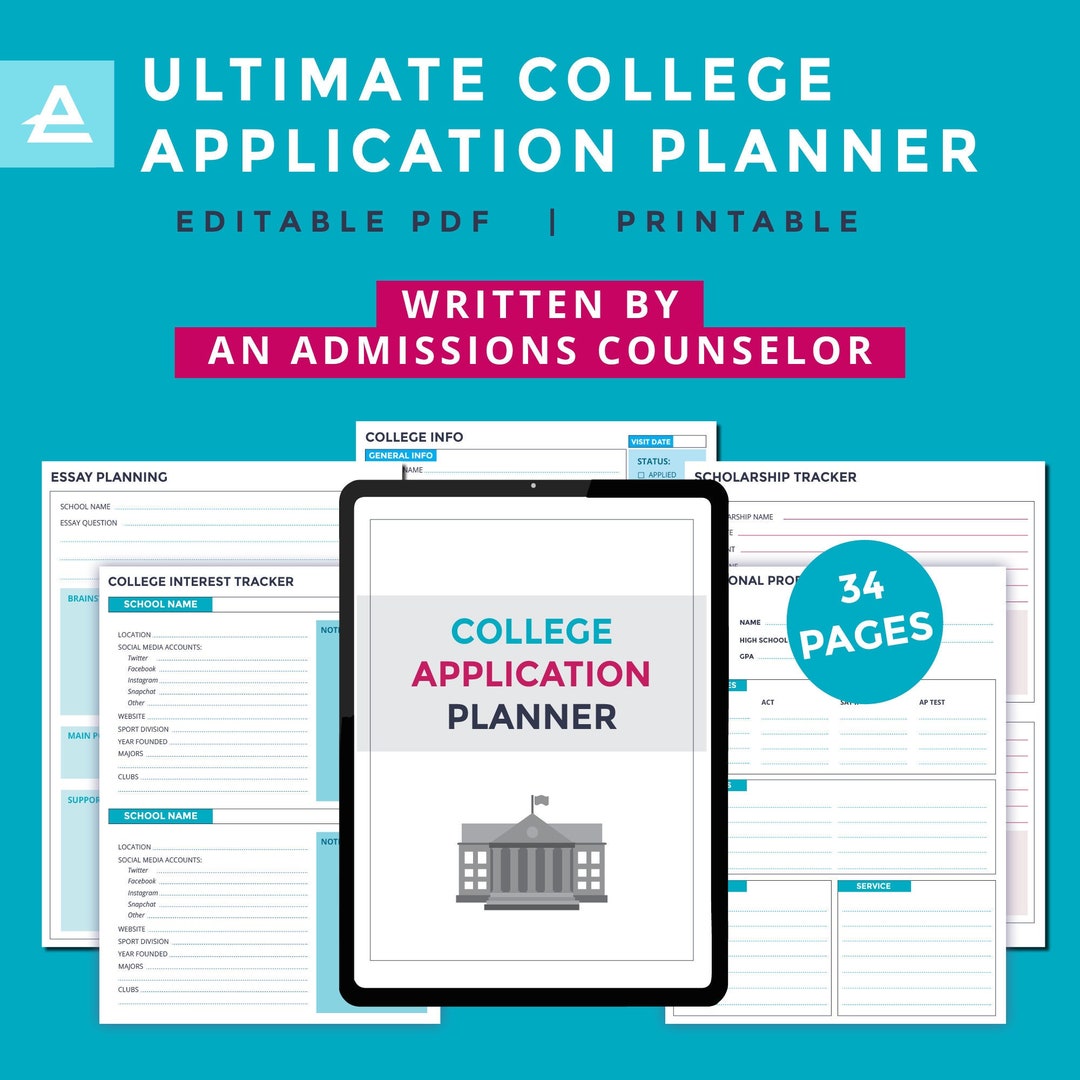 Ultimate College Application Planner Printable, Written by an ...