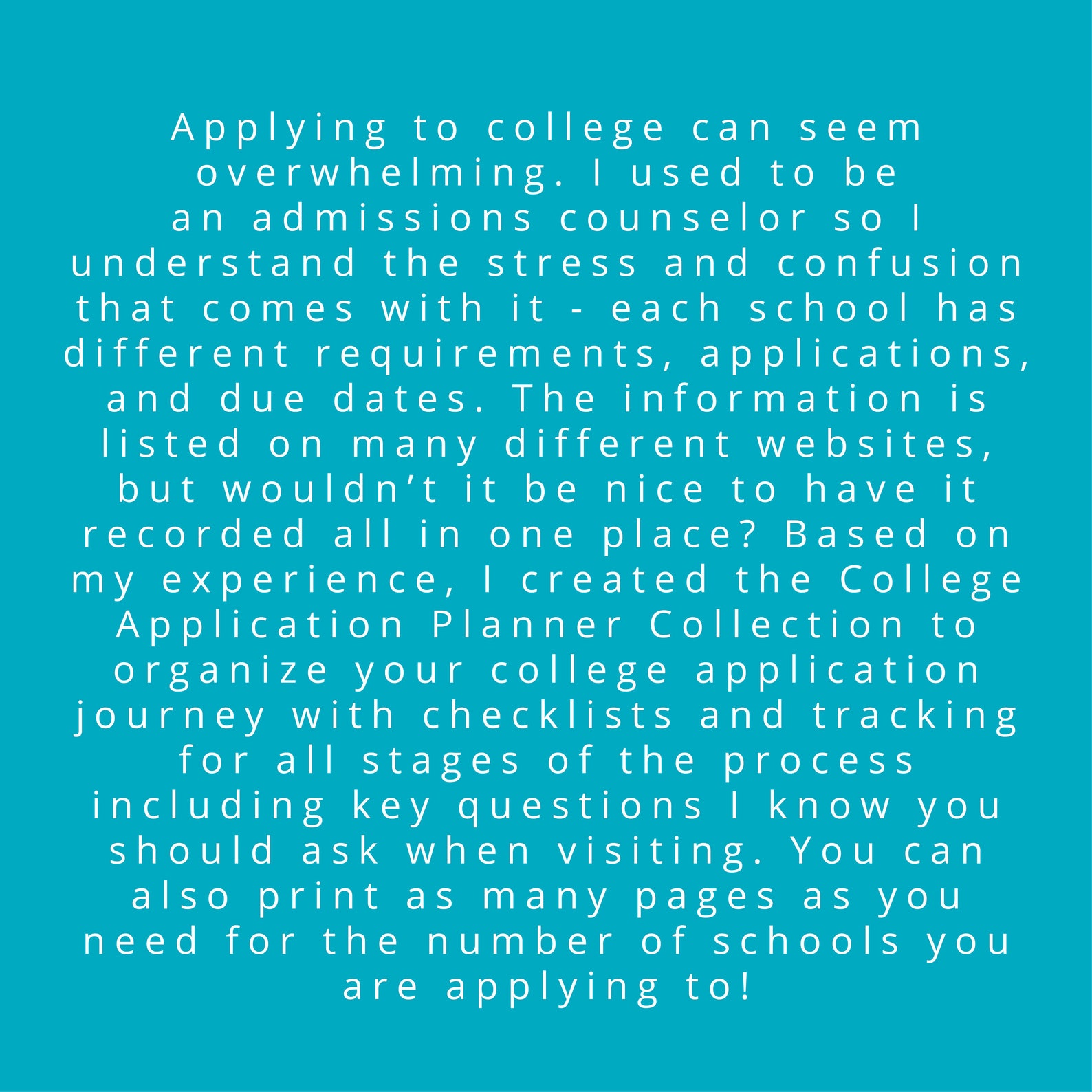 Ultimate College Application Planner Printable, Written by an ...