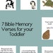 Printable Bible Memory Verses for Your Toddler - Etsy