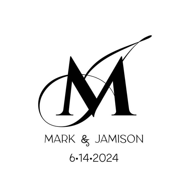 Modern Wedding Logo Monogram - Etsy