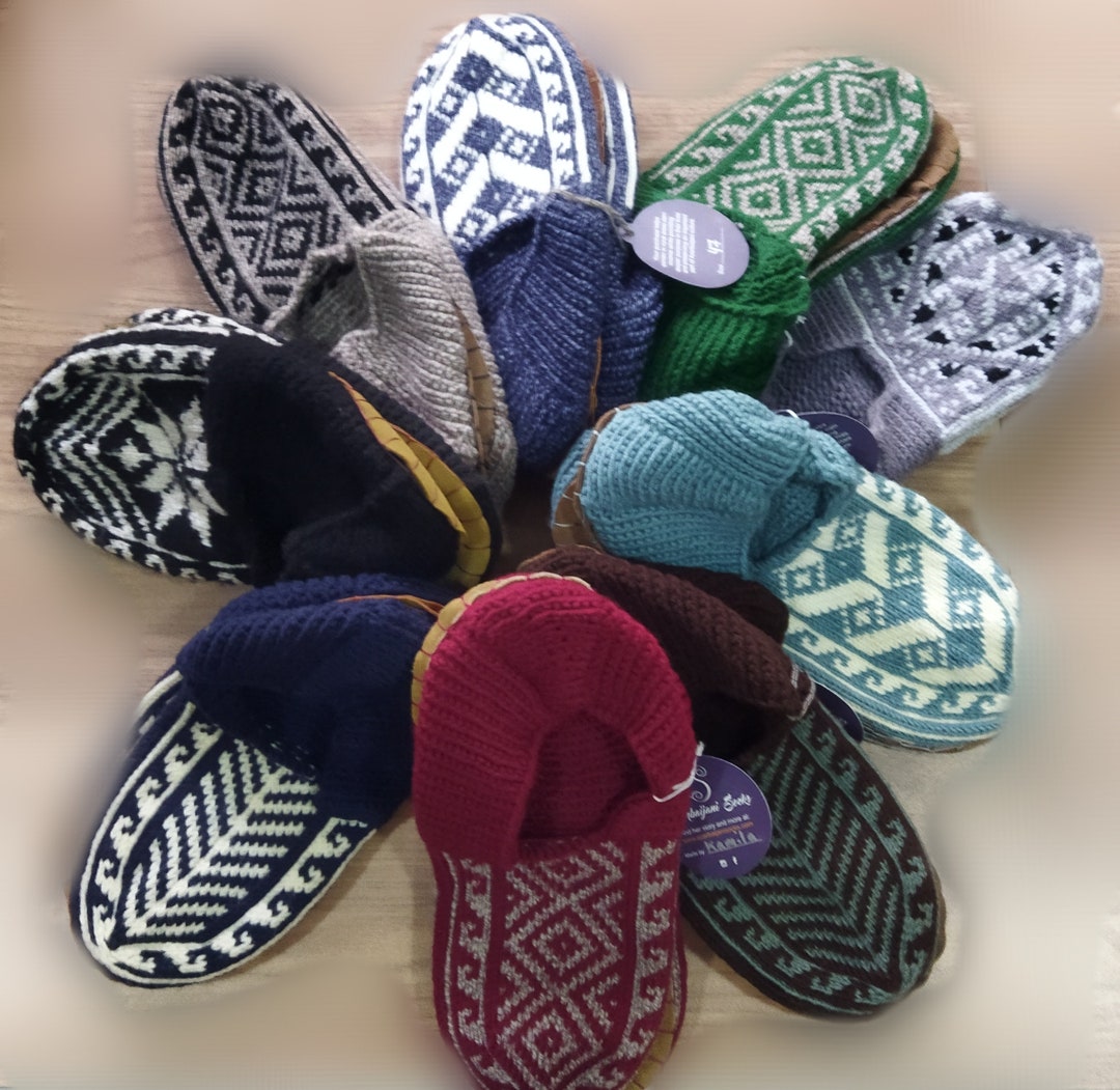 Men's Extra Large Sizes US 13-16+, Different Colors Knitted Slipper ...