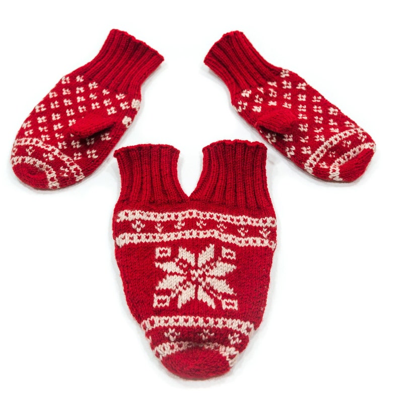 Wool Mittens Heart - Etsy