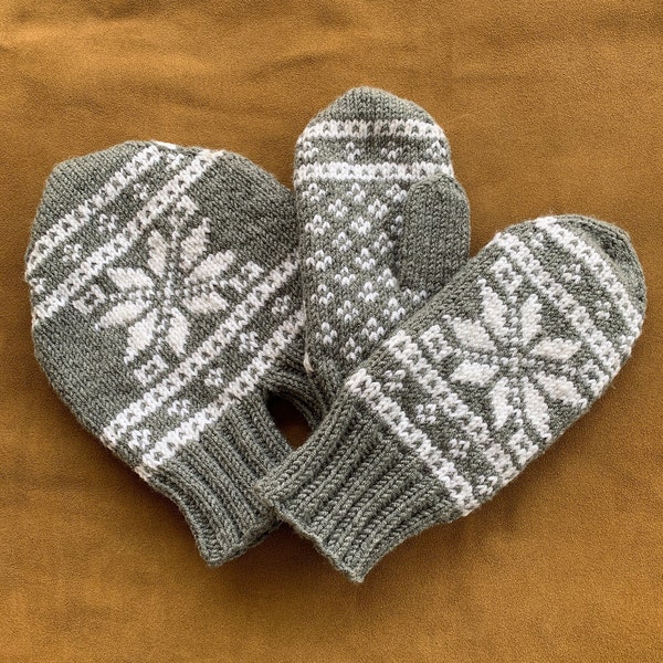 Knitted Mittens - Etsy