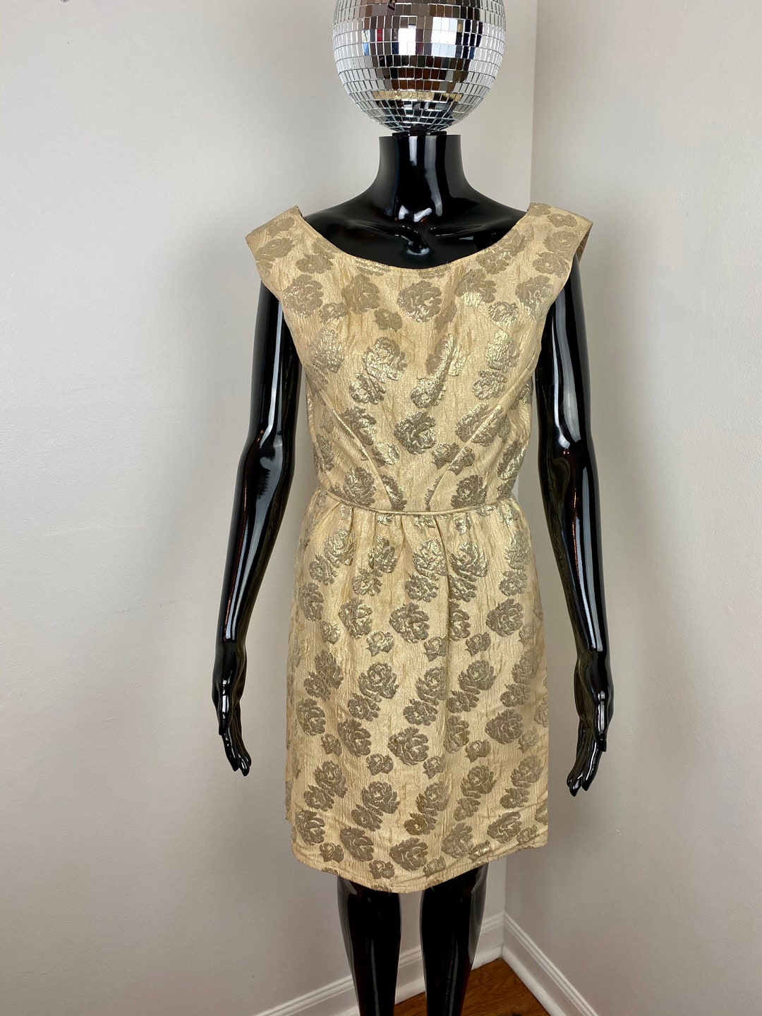 Gold Vintage Cocktail Dress - Etsy