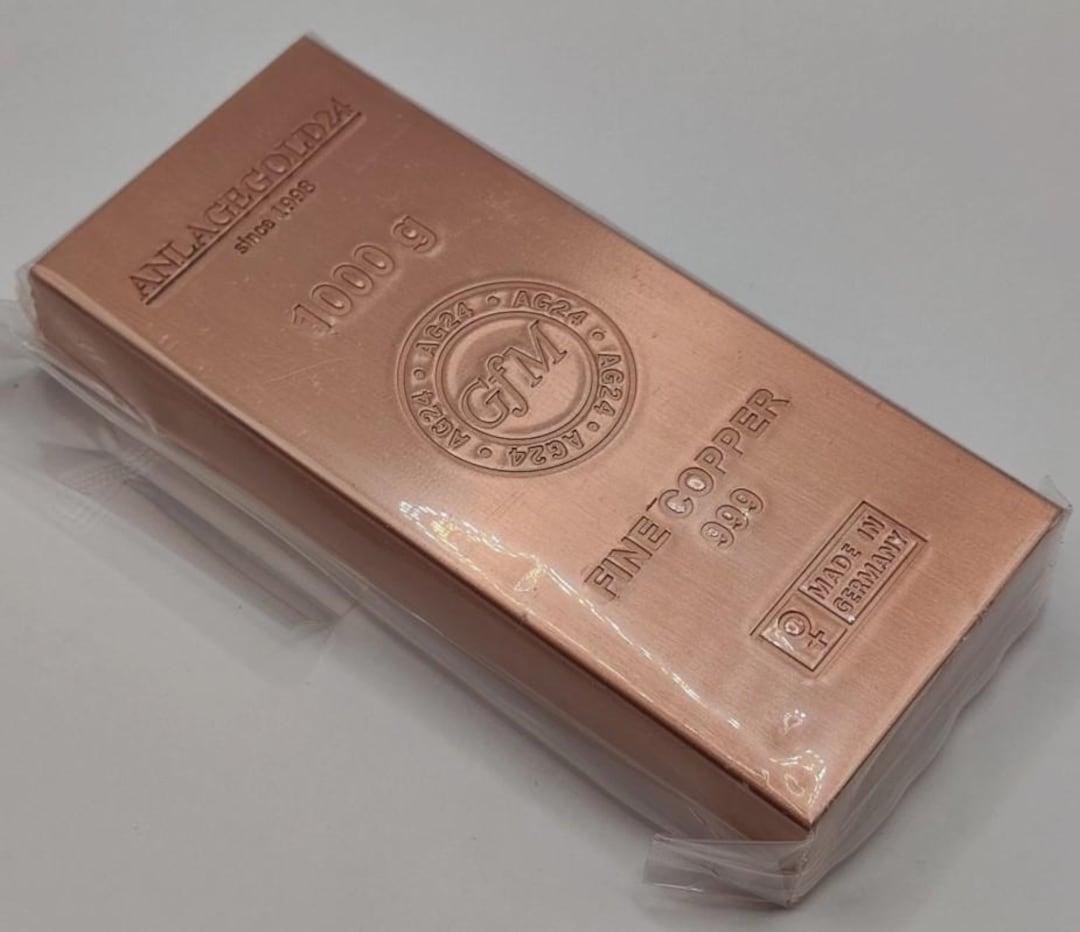1000g Copper Bars, 1.0kg Ingots of the Highest Quality 999 ...