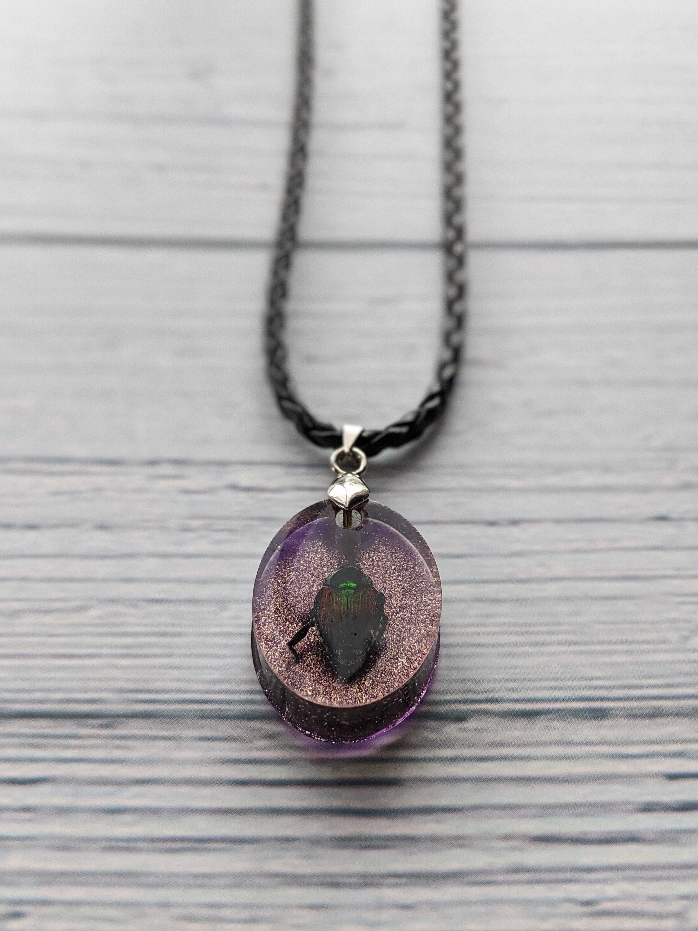 Scarab Beetle Necklace, Beetle in Resin, Resin Jewelry, Real Insect in ...