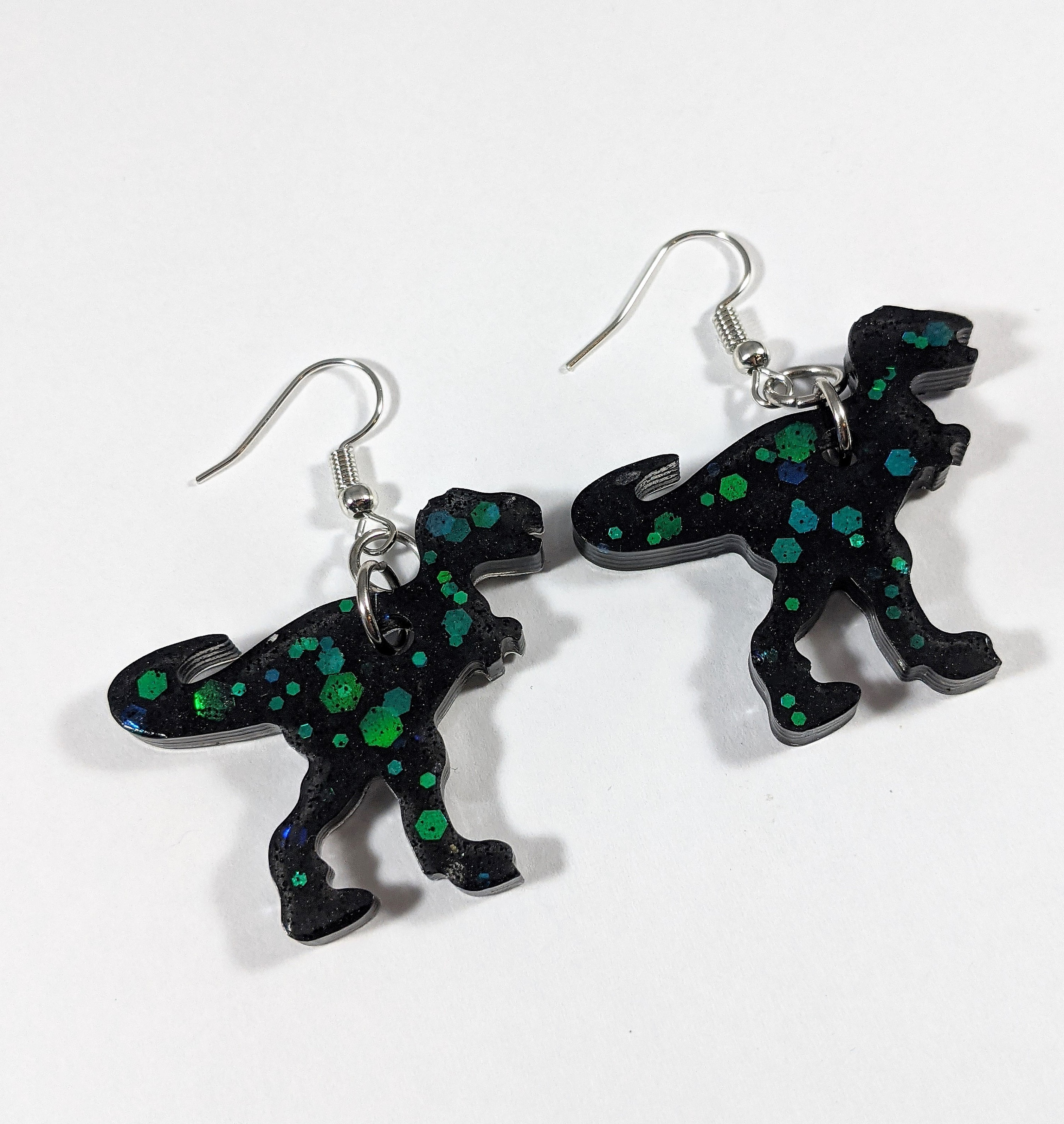 Dinosaur T Rex Earrings Nature Lover Gift Glitter T Rex | Etsy